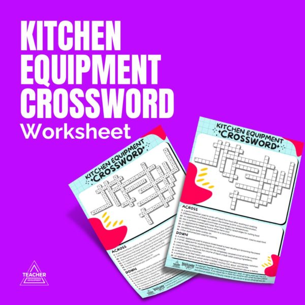 Kitchen Equipment Crossword - Teacher Resource