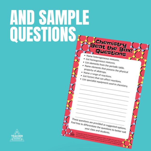 Chemistry Beat the Box - Teacher Resource Game