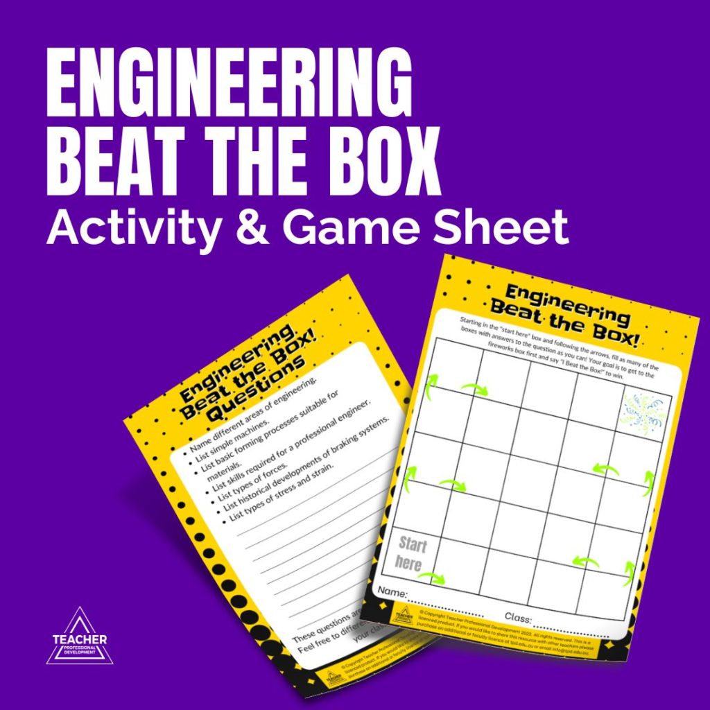 Engineering Beat the Box - Engineering Teacher Resource Game