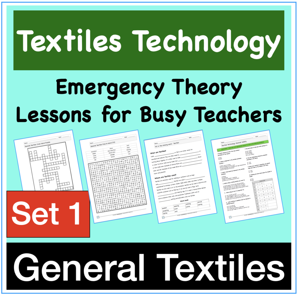 Textiles Technology Emergency Lessons - Set 1 "General Textiles ...
