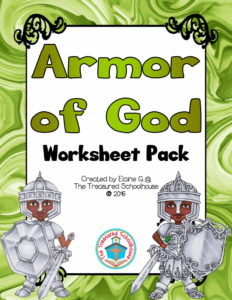 Armor of God Worksheet Pack - Teacher Resource