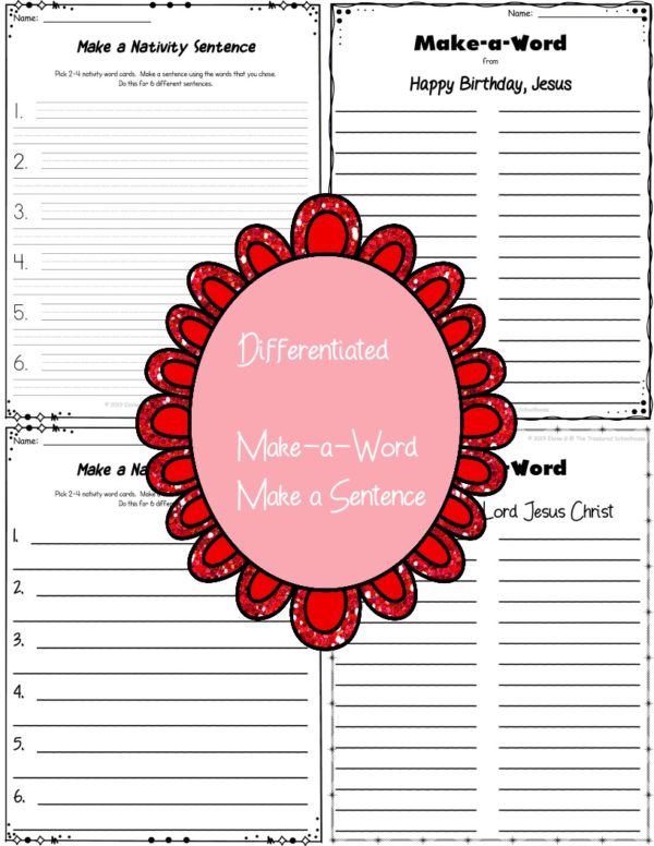 Nativity Word Work Activity Pack - Teacher Resource