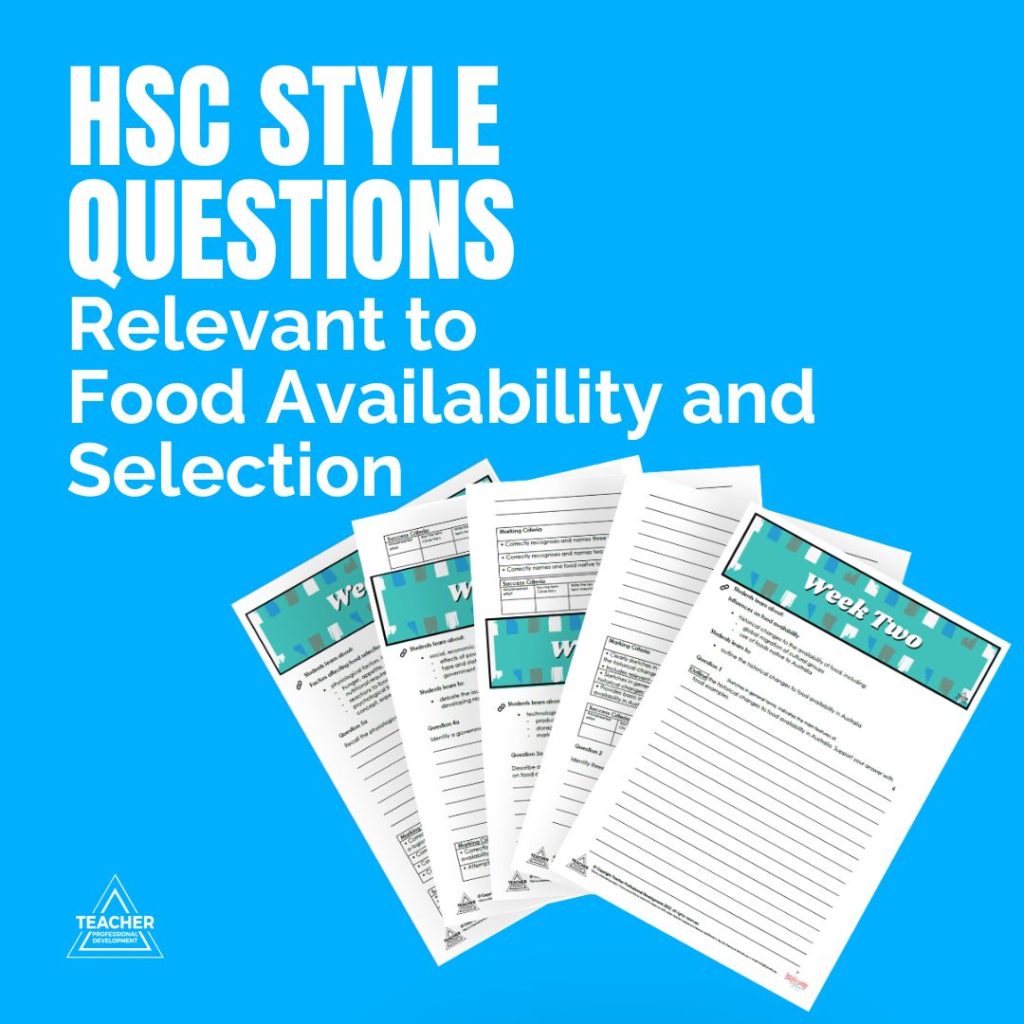 PRELIMINARY Food Availability and Selection Homework Book - Resource