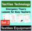 Textiles Technology Emergency Lessons Set 2 - "Textiles Equipment ...