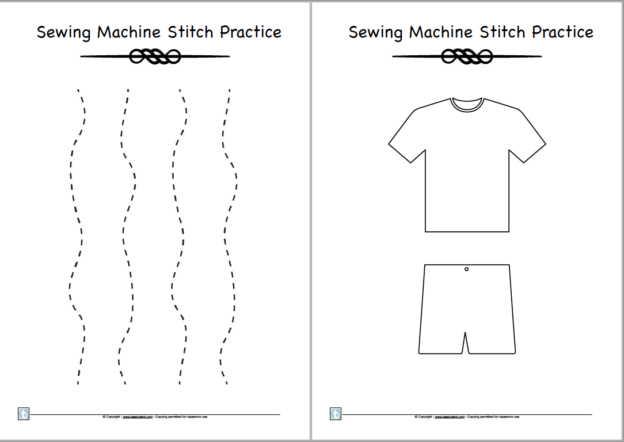 Sewing Machine Practice Sheets for Textiles Classes - Teacher ...