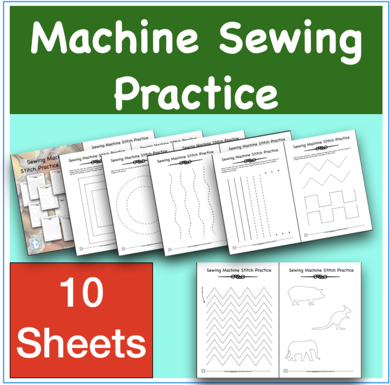 Sewing Machine Practice Sheets for Textiles Classes - Teacher ...