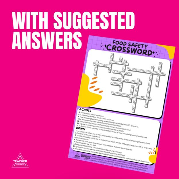 Food Safety Crossword - Teacher Resource