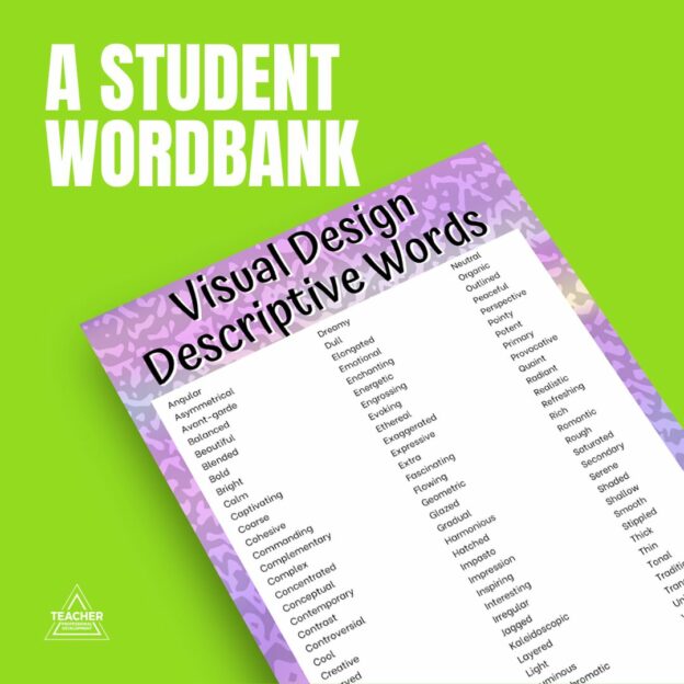 Visual Design Descriptive Word Wall - Teaching Resource