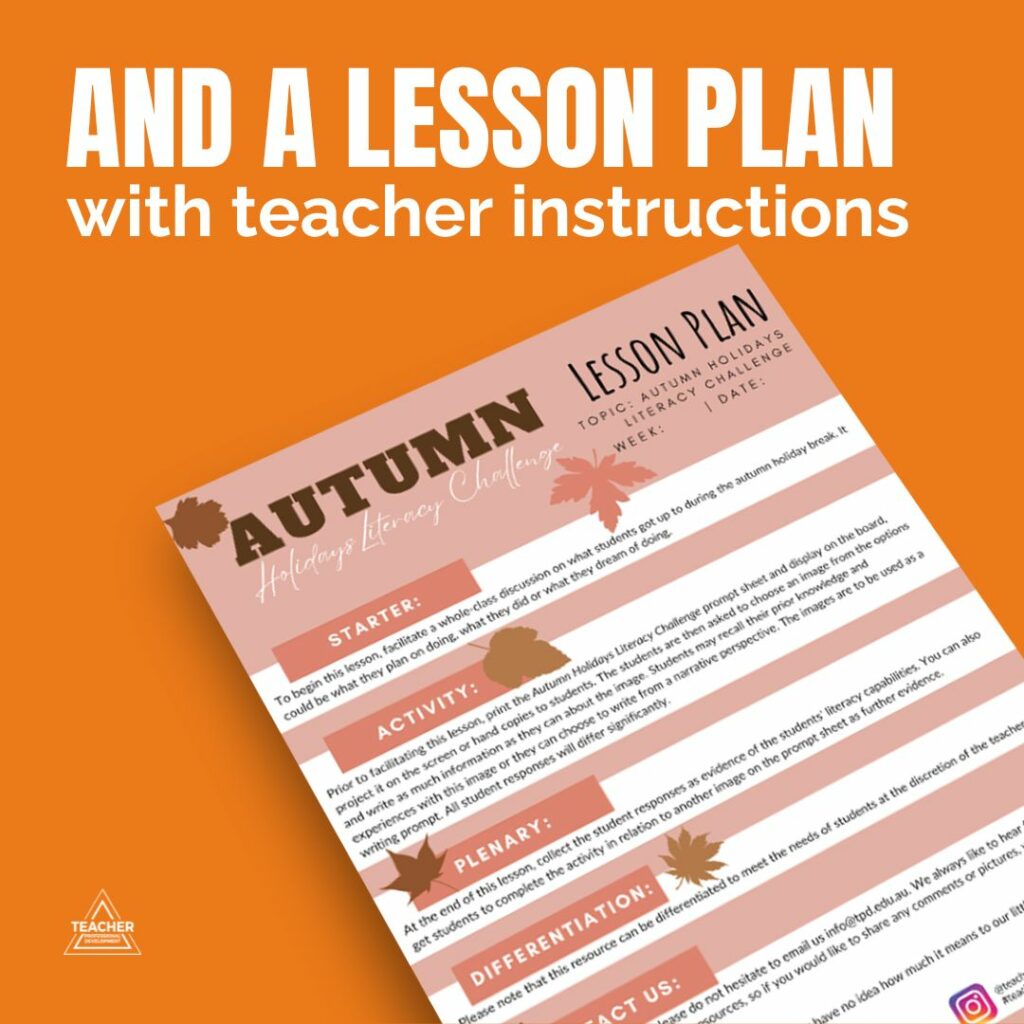 Autumn Holidays Literacy Challenge - Teaching Resources