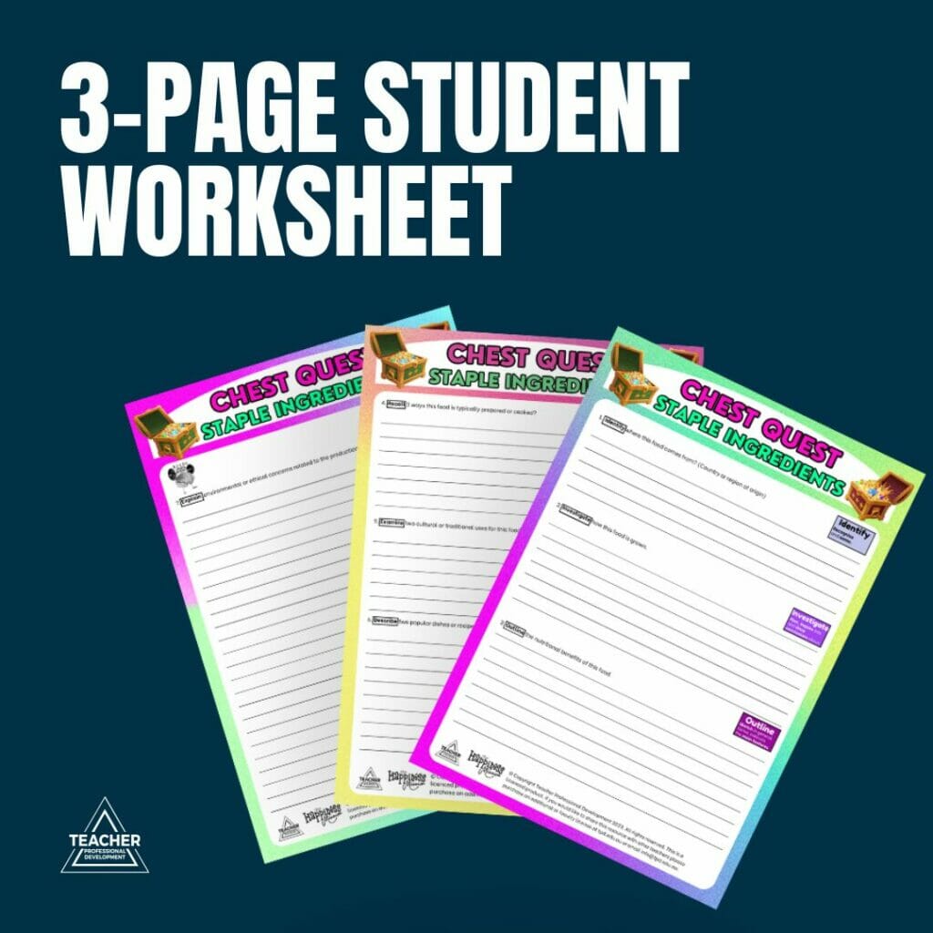 Chest Quest Staple Foods Teaching Resource