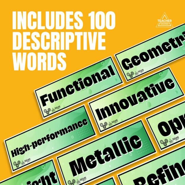 Engineering Descriptive Word Wall Teaching Resource