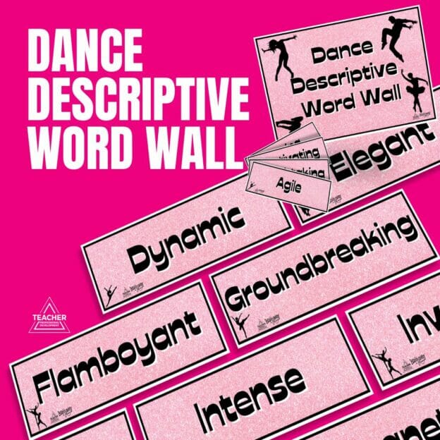 Dance Descriptive Word Wall Teaching Resource