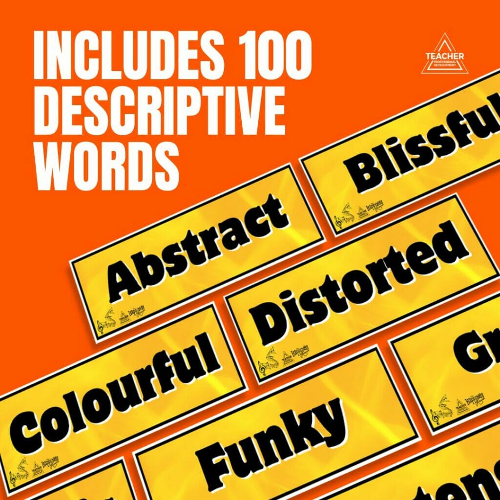 Music Descriptive Word Wall Teaching Resource