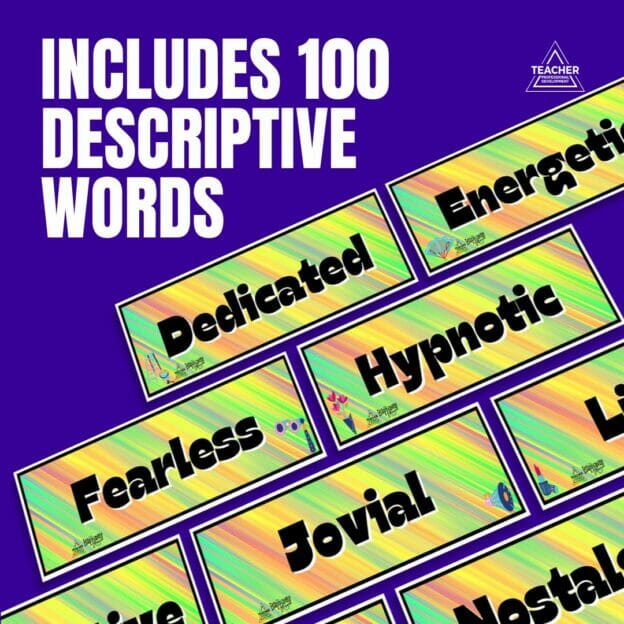 Drama Descriptive Word Wall Teaching Resource