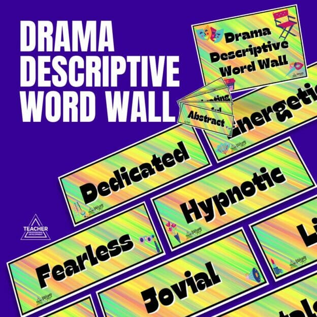 Drama Descriptive Word Wall Teaching Resource