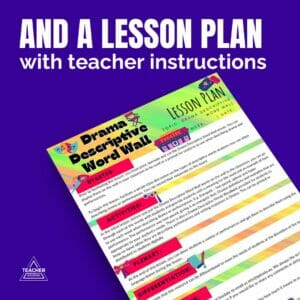 Drama Descriptive Word Wall Teaching Resource