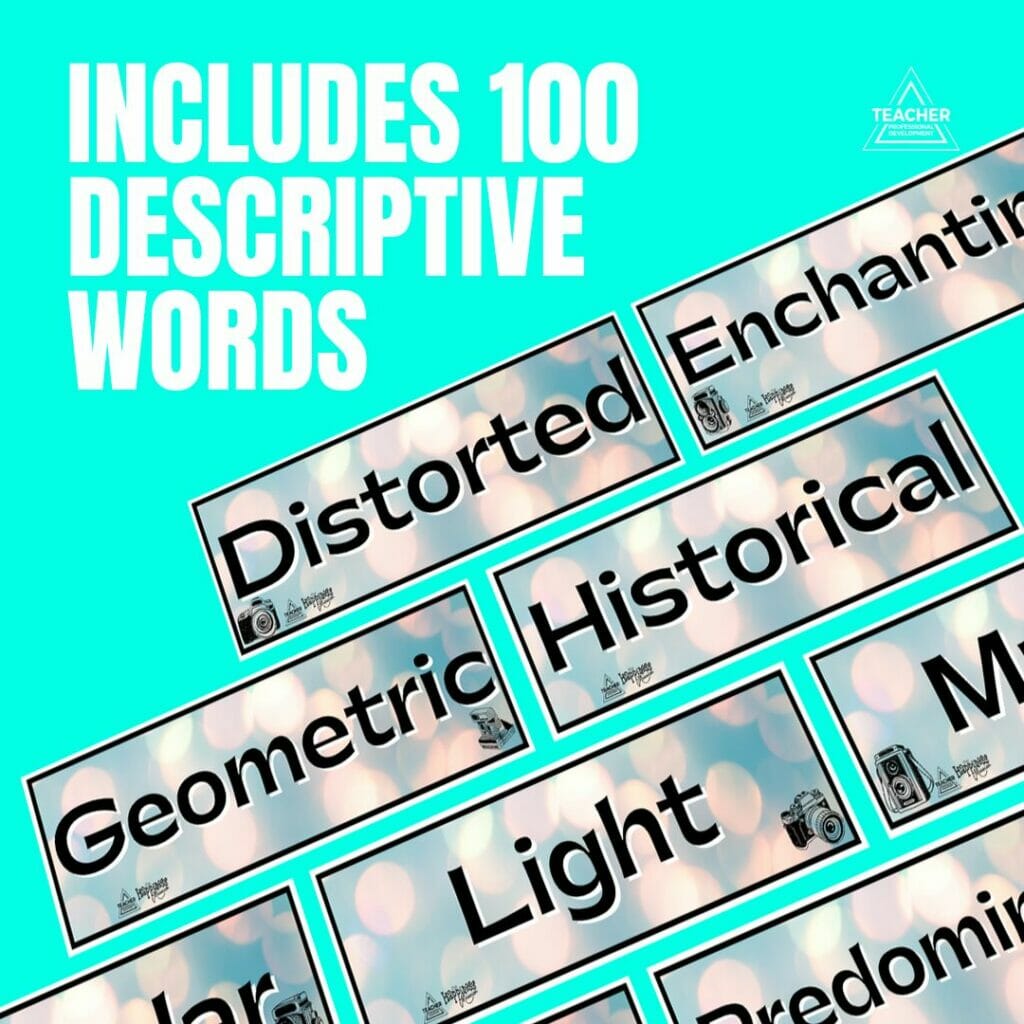 Photography Descriptive Word Wall Teaching Resource