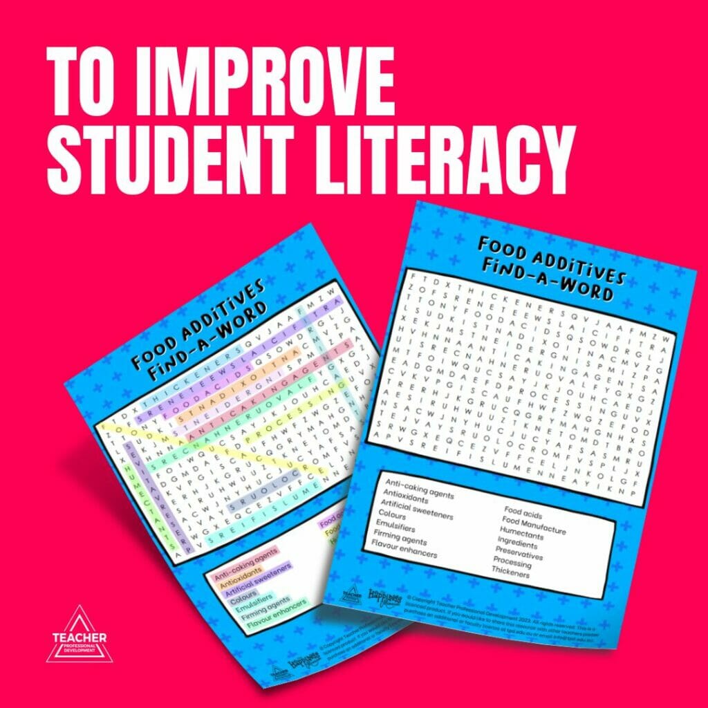 Food Additives Find A Word - Teaching Resource