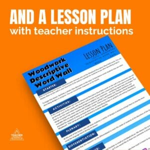 Woodwork Descriptive Word Wall - Teaching Resource