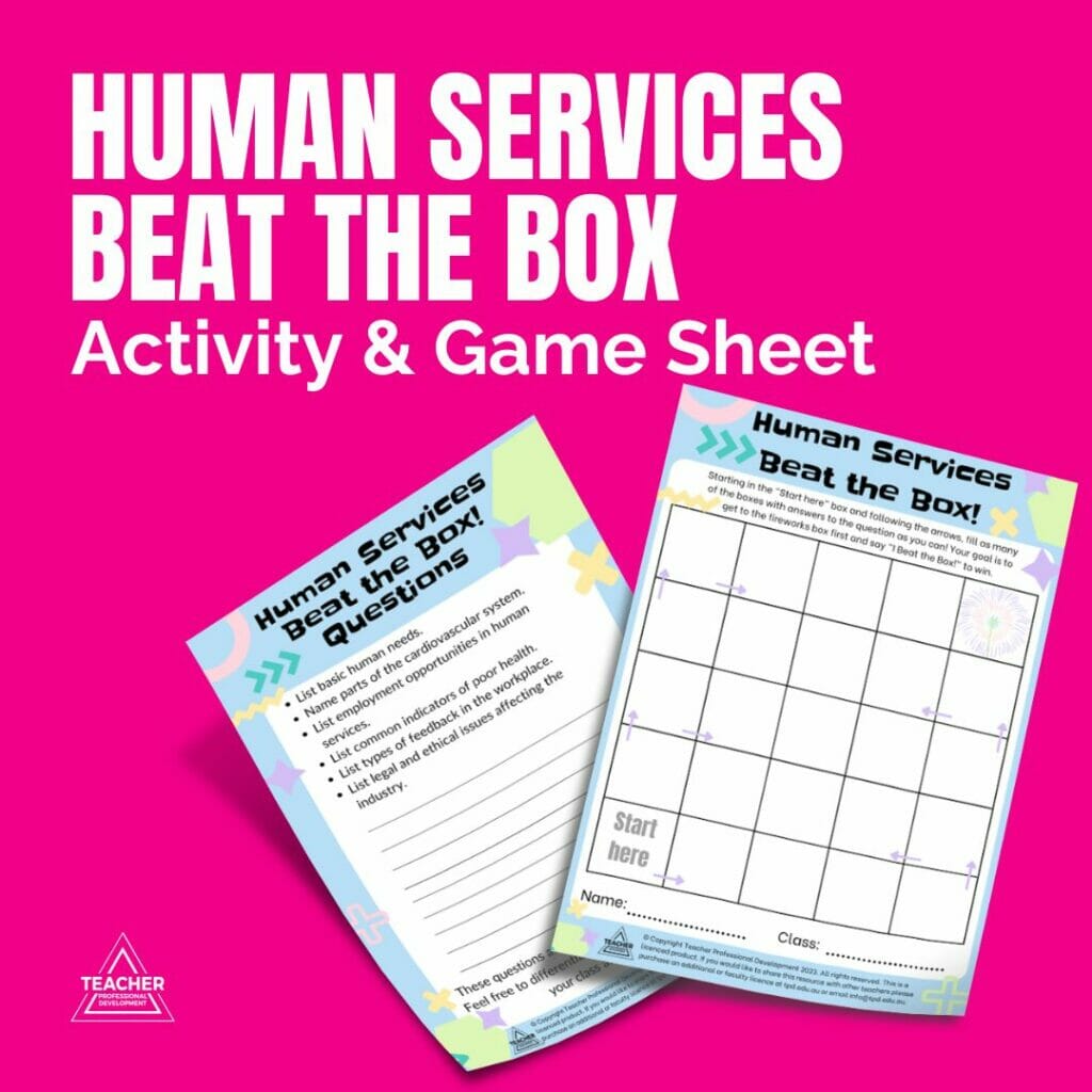 Human Services Beat the Box - Teaching Resource Game