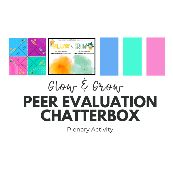 Glow and Grow Peer Evaluation Chatterbox - Teacher Professional Development