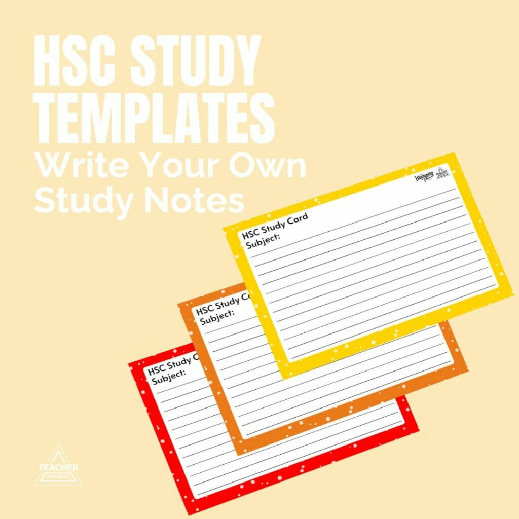 HSC Study Templates - Teaching Resource