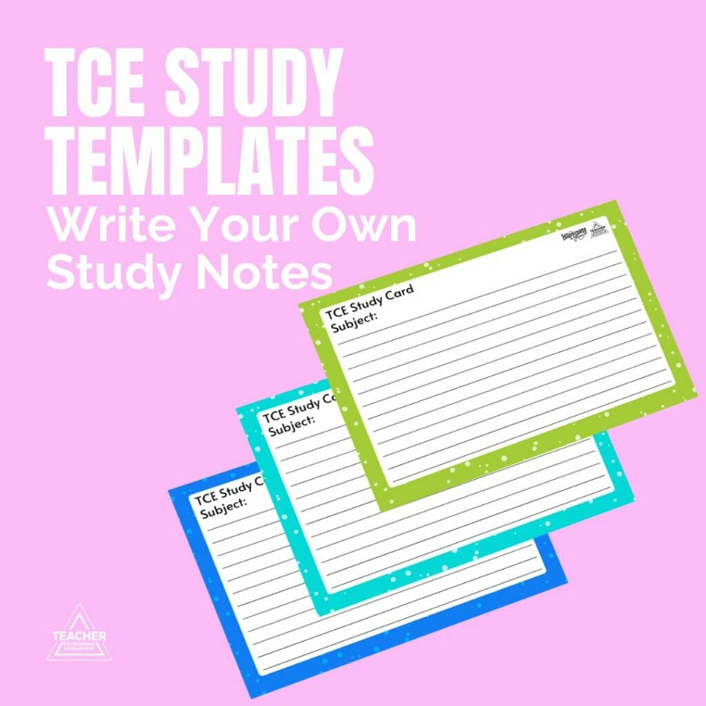 TCE Study Templates - Teaching Resource