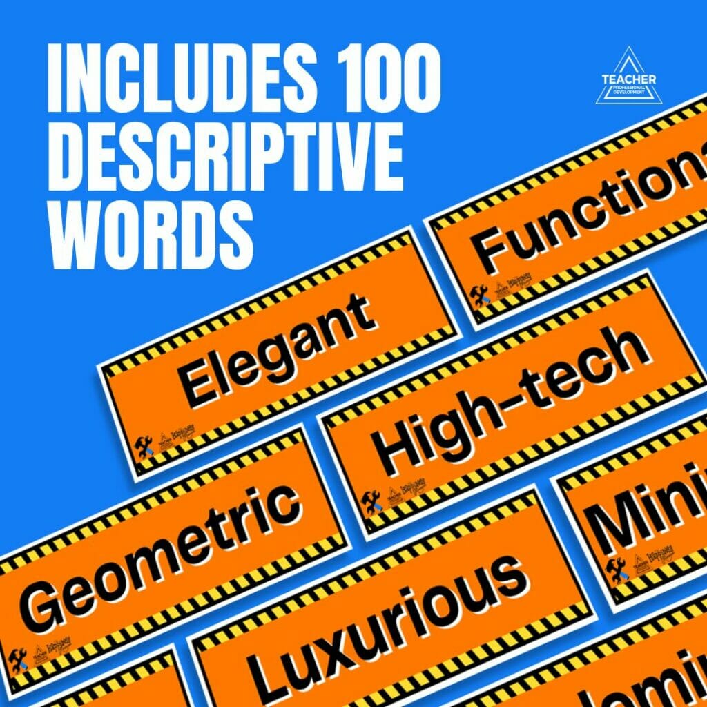 Construction Descriptive Word Wall Teaching Resource