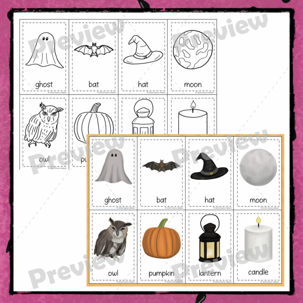 Halloween syllable counting game and sorting - phonological awareness ...