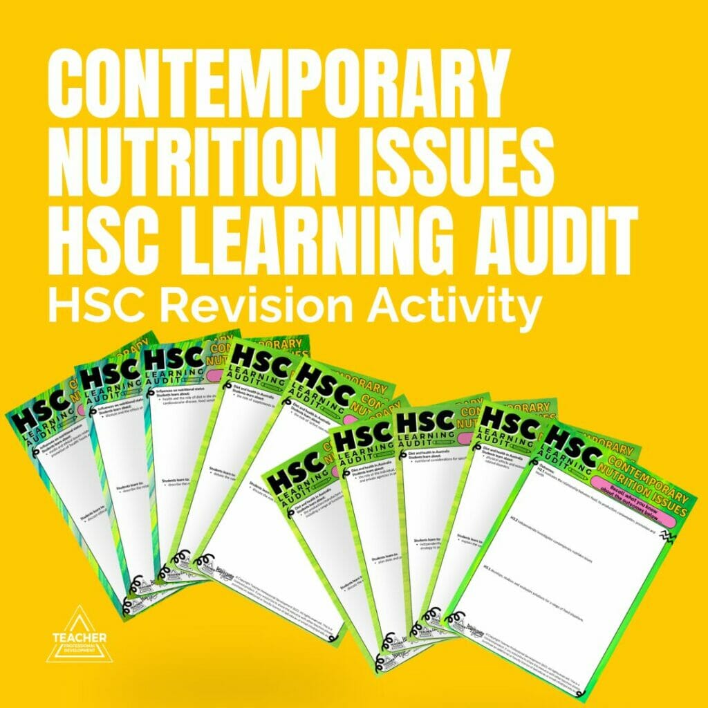 Contemporary Nutrition Issues HSC Learning Audit - Resource