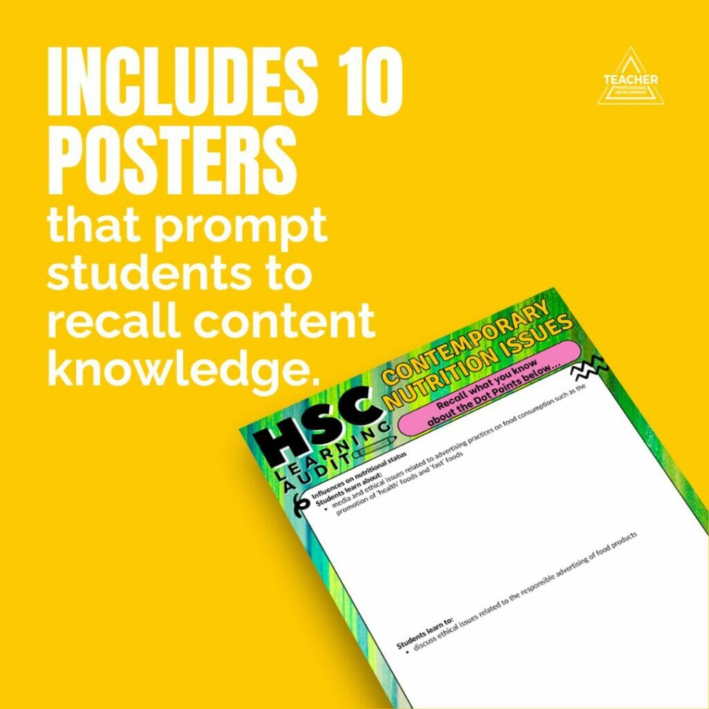 Contemporary Nutrition Issues HSC Learning Audit - Resource