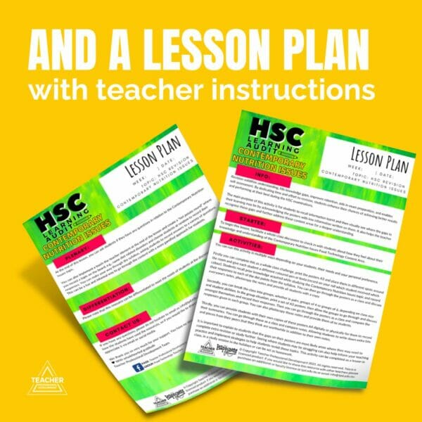 Contemporary Nutrition Issues HSC Learning Audit - Resource