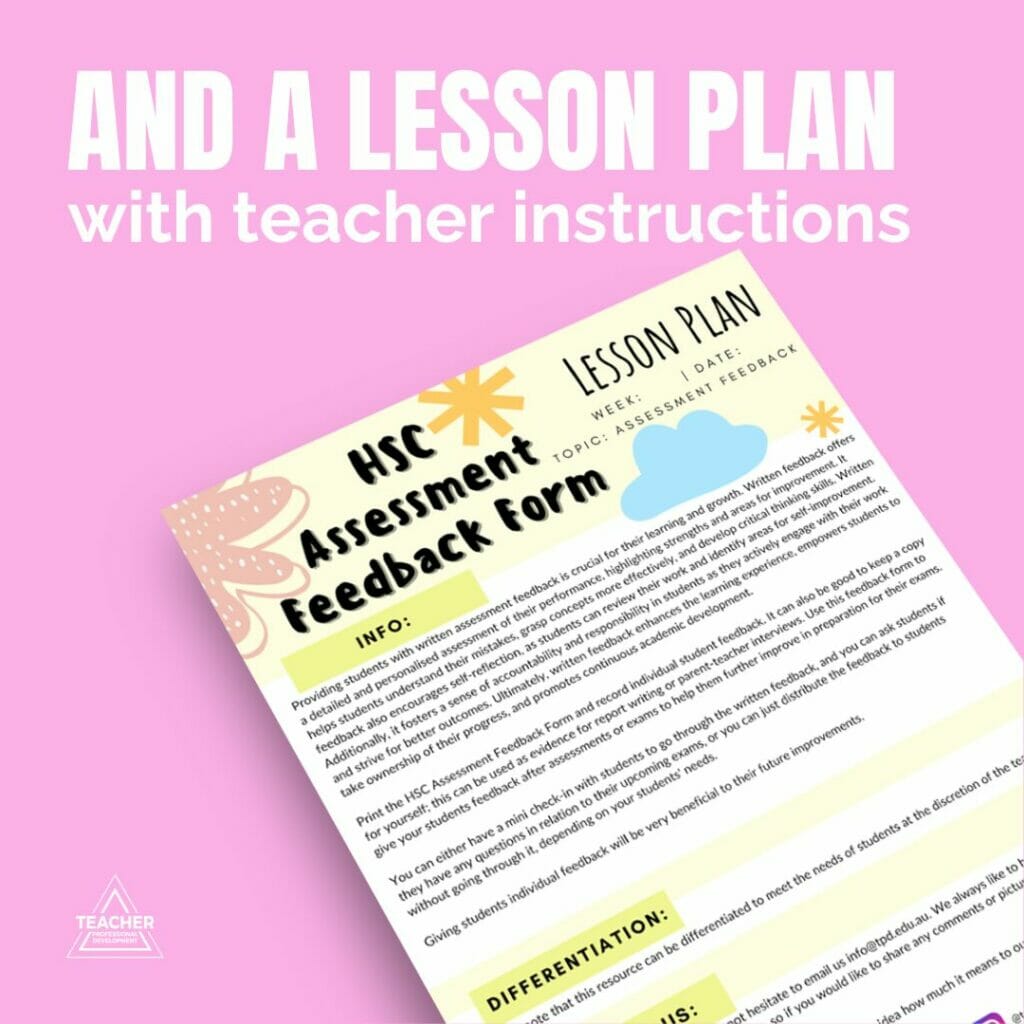 Lesson Plan Feedback Form