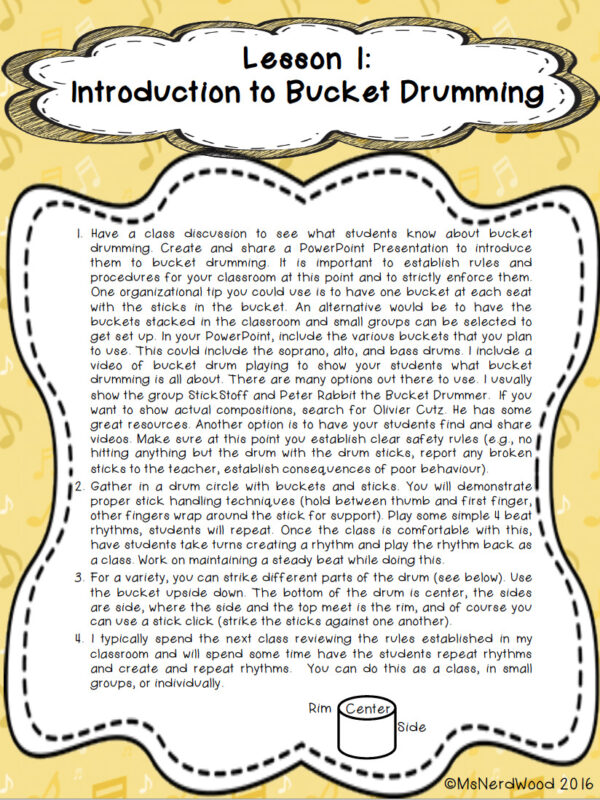 Bucket Drumming Unit - Teacher Professional Development