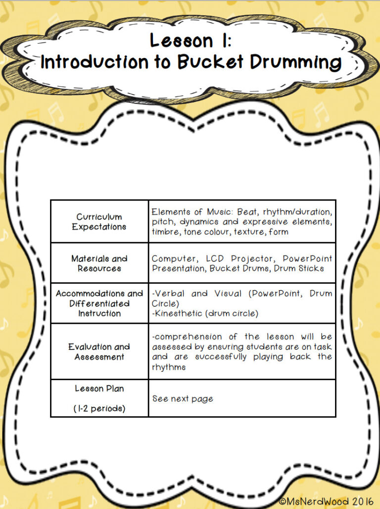 Bucket Drumming Unit - Teacher Professional Development