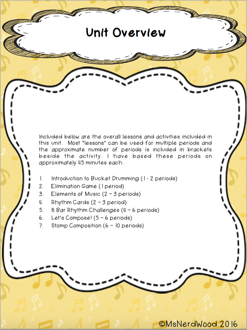 Bucket Drumming Unit - Teacher Professional Development