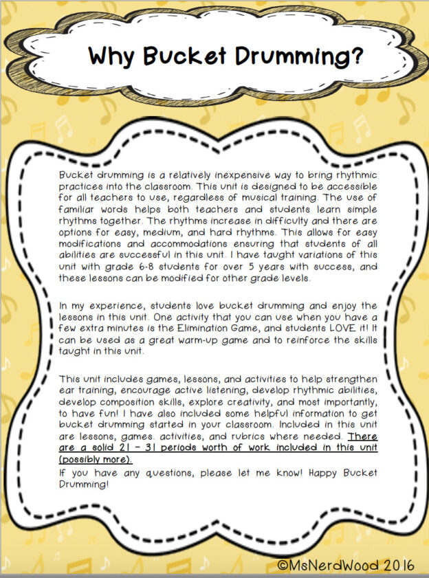 Bucket Drumming Unit - Teacher Professional Development