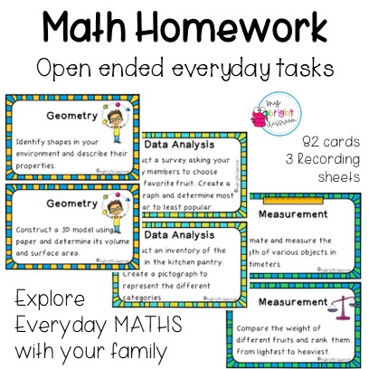 Math Homework Open Ended Tasks - Teacher Professional Development