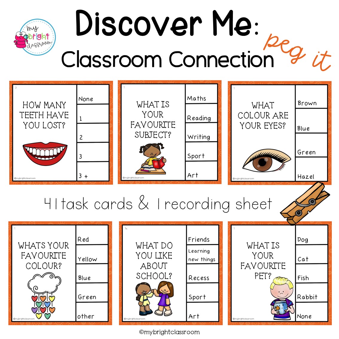 Classroom Connection Peg it Cards - Teacher Professional Development