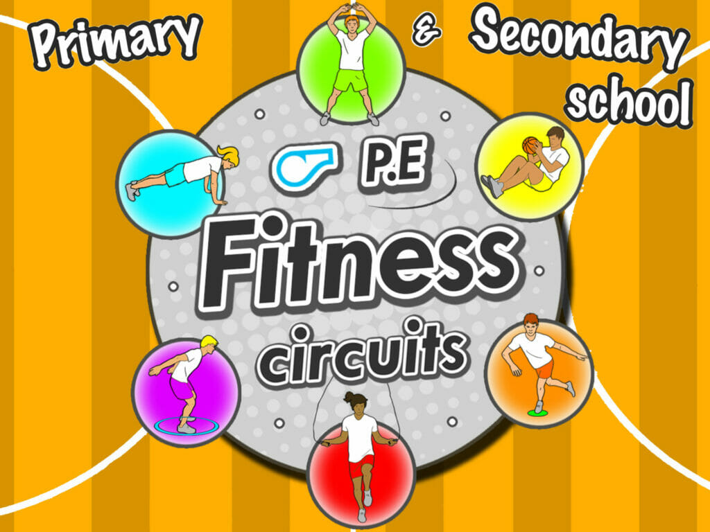 Fitness Circuit Station cards - 36 PE gym activities: Primary ...