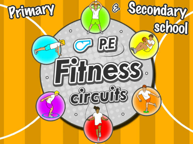 Fitness Circuit Station cards - 36 PE gym activities: Primary ...