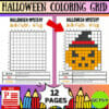 Enchanting Halloween Pixel Art: Mystery Pictures Coloring Grid Activity ...
