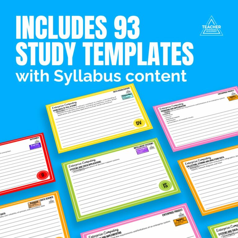 HSC Enterprise Computing Study Templates 2022 Syllabus - Teaching Resource