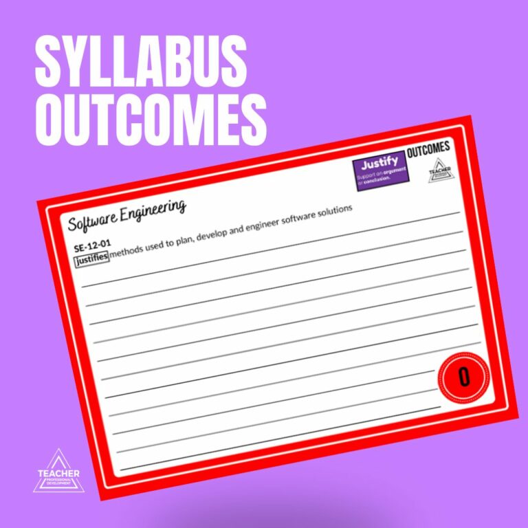 HSC Software Engineering Study Templates Syllabus 2022 - Teaching Resource