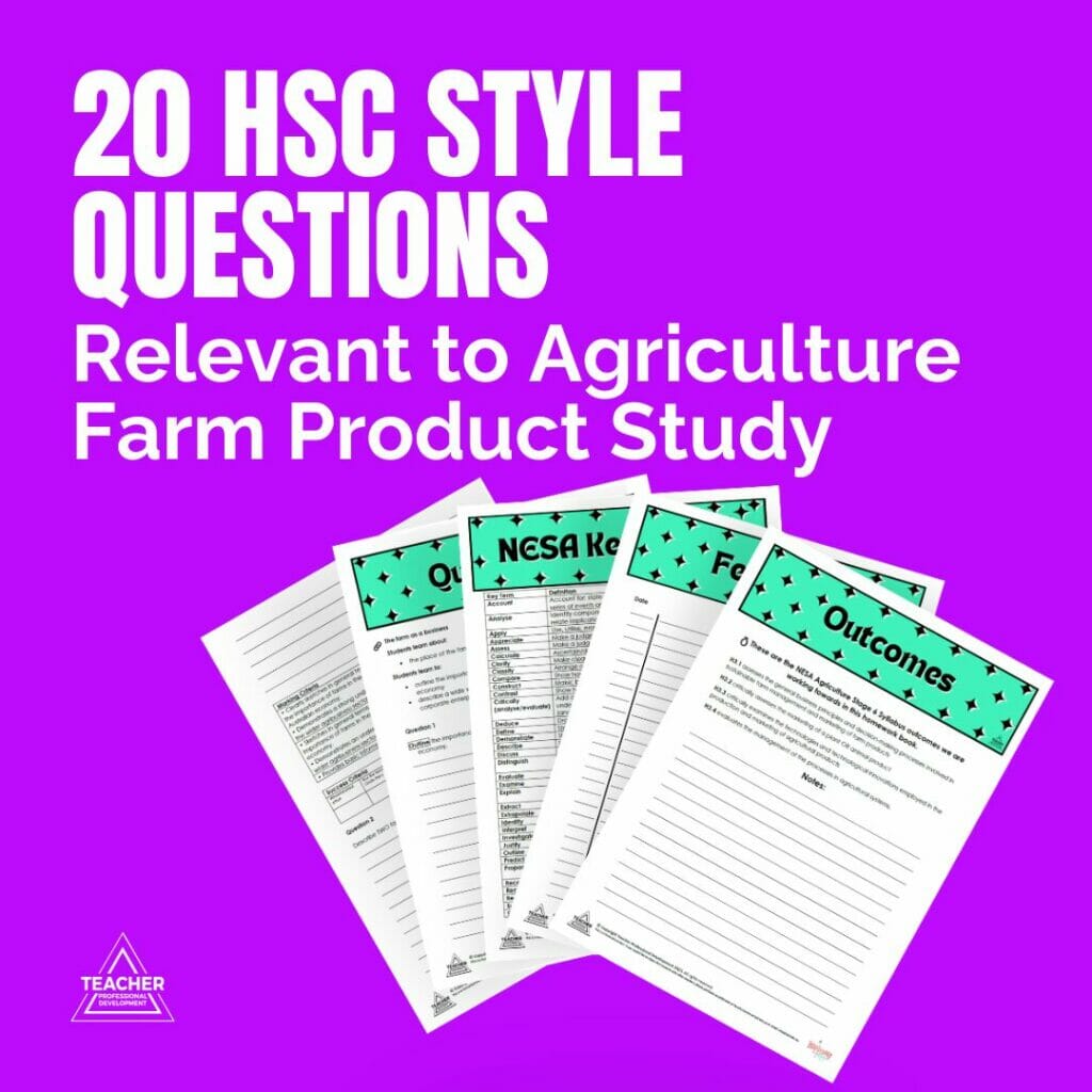 HSC Agriculture Farm Product Study Homework Book- Resource