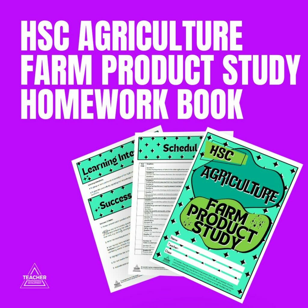 HSC Agriculture Farm Product Study Homework Book- Resource