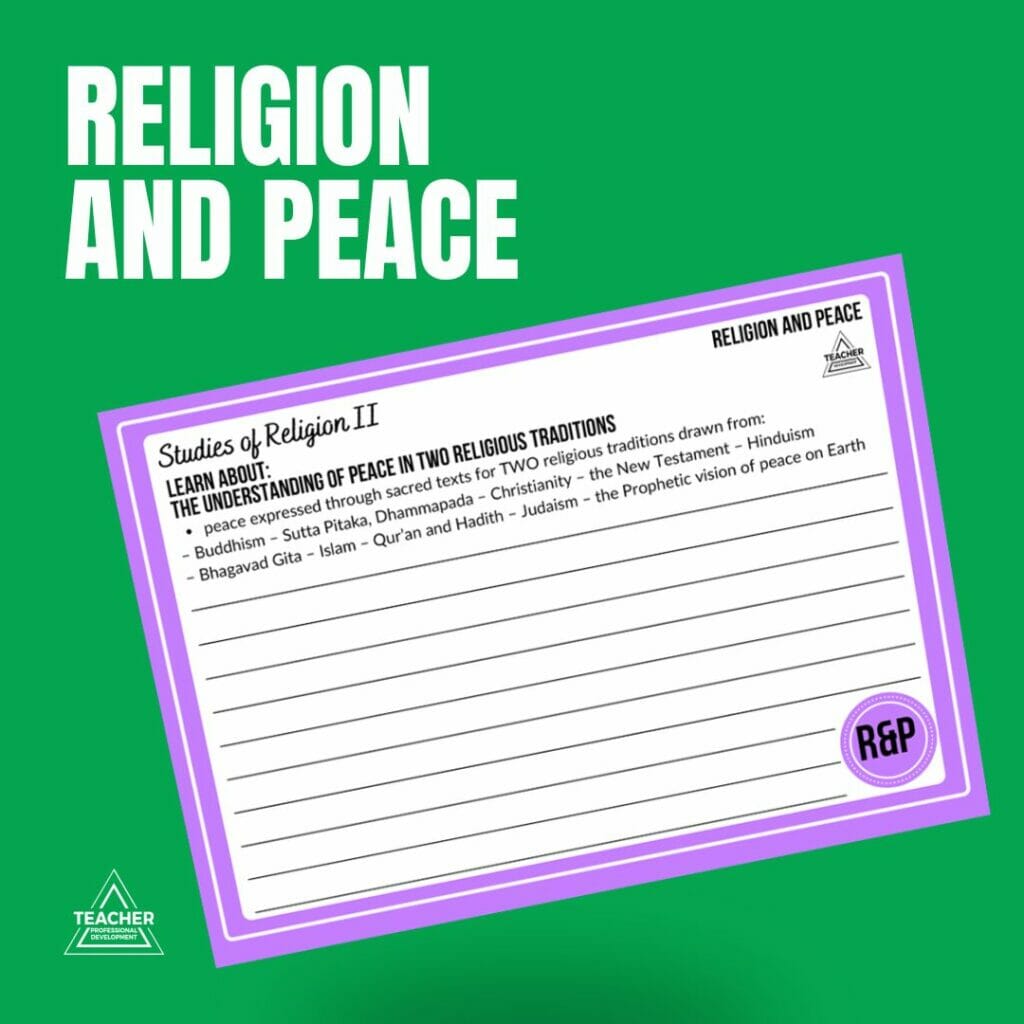 HSC Studies of Religion II Study Templates - Teaching Resource