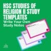 HSC Studies of Religion II Study Templates - Teaching Resource