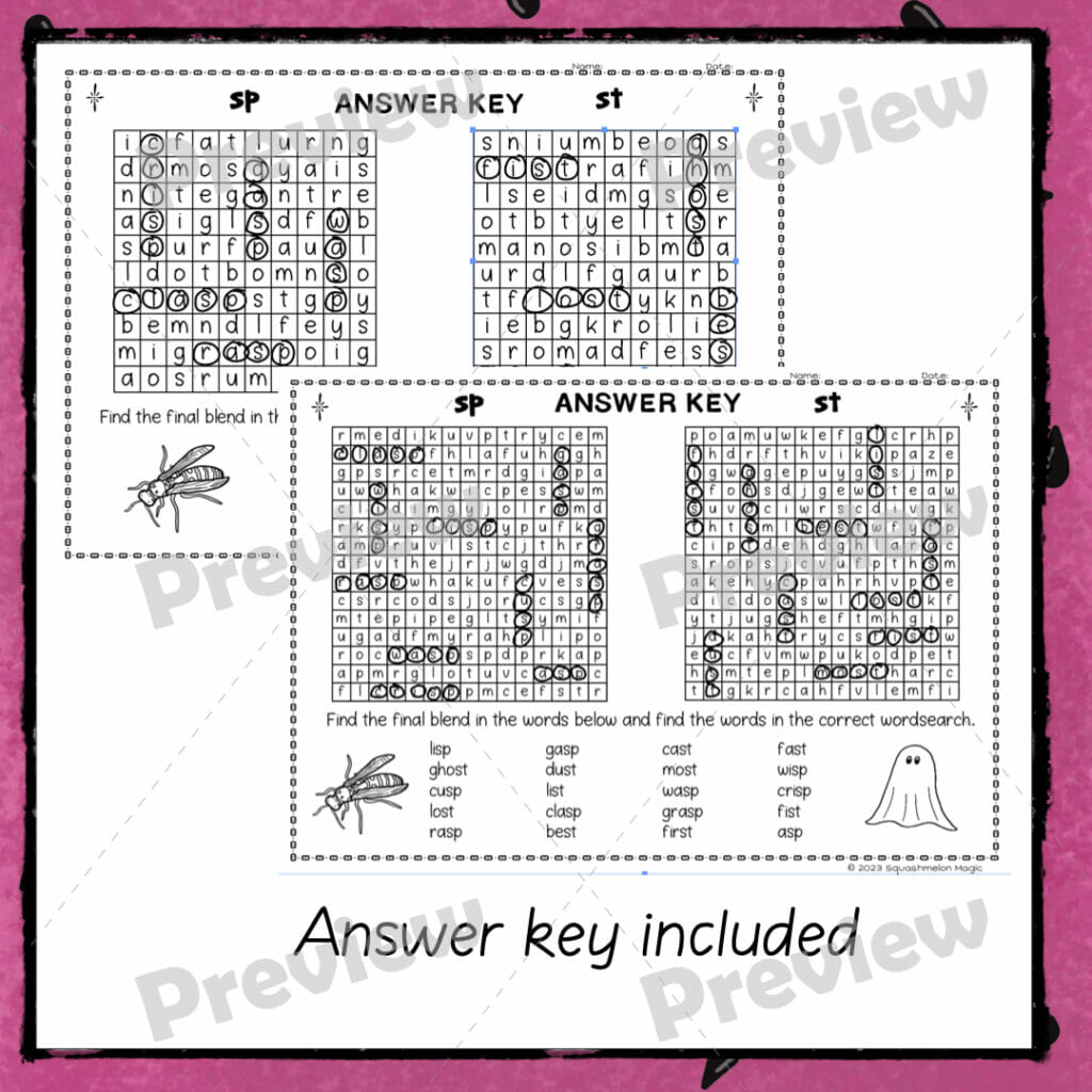 Final consonant blend wordsearch sort - literacy worksheets - Teacher ...