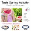 Taste Sorting Activity - Teacher Professional Development